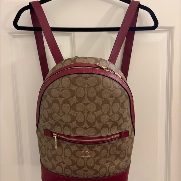 Coach | Bags | Coach Kenley Backpack In Signature Canvas With Cherry ...